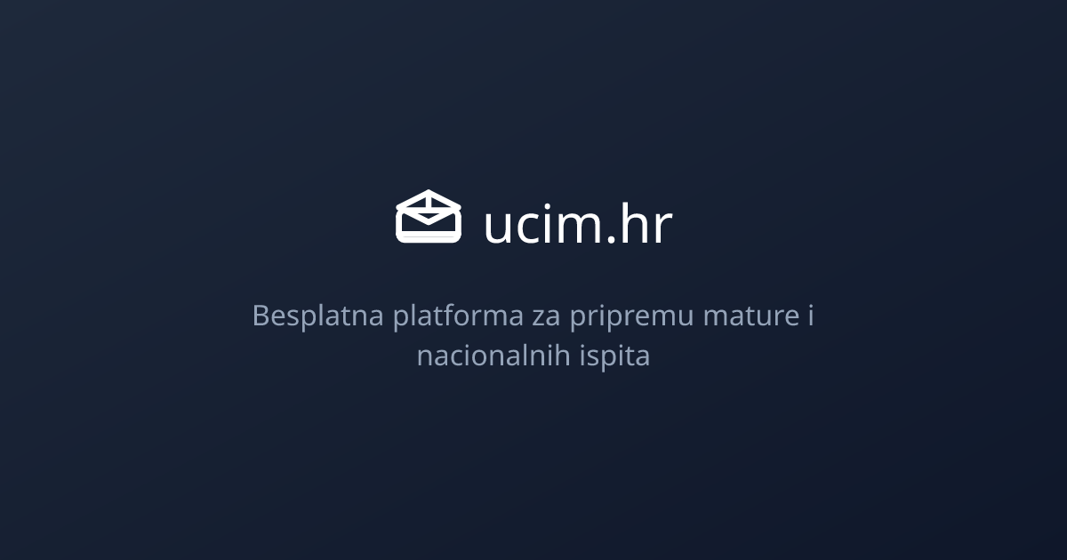 ucim.hr | Platforma za pripremu državne mature